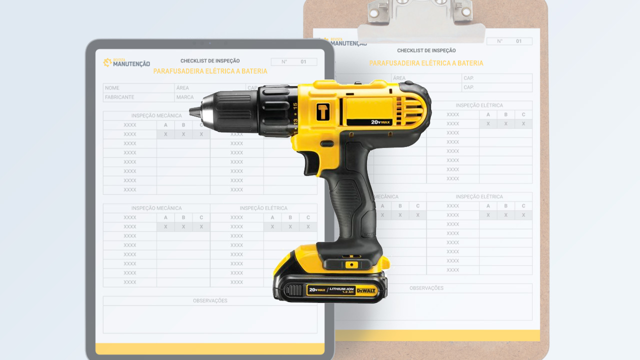 Checklist de parafusadeira elétrica a bateria - Revista Manutenção